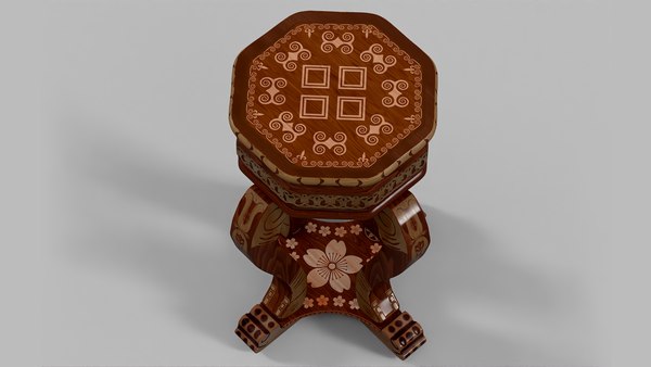 Moroccan traditional table 3D model - TurboSquid 1852038