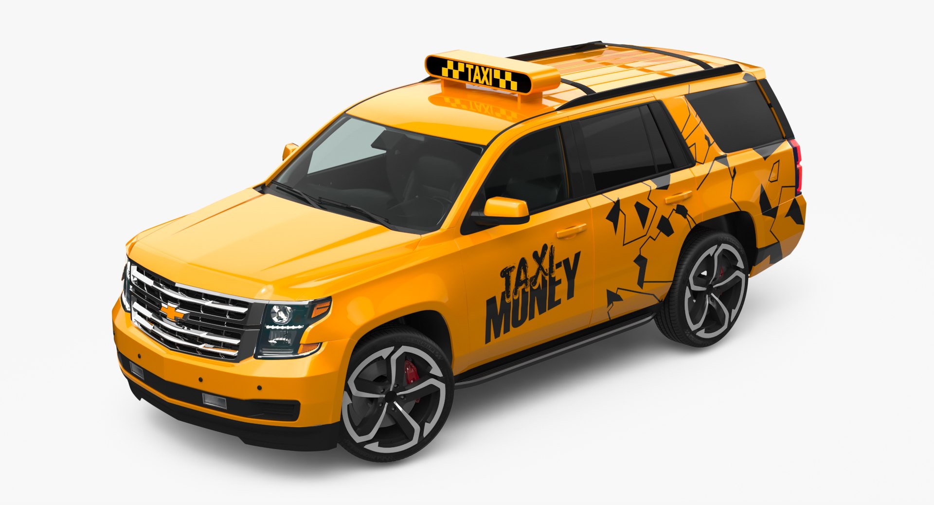3D CChevrolet Tahoe Taxi model - TurboSquid 1942801