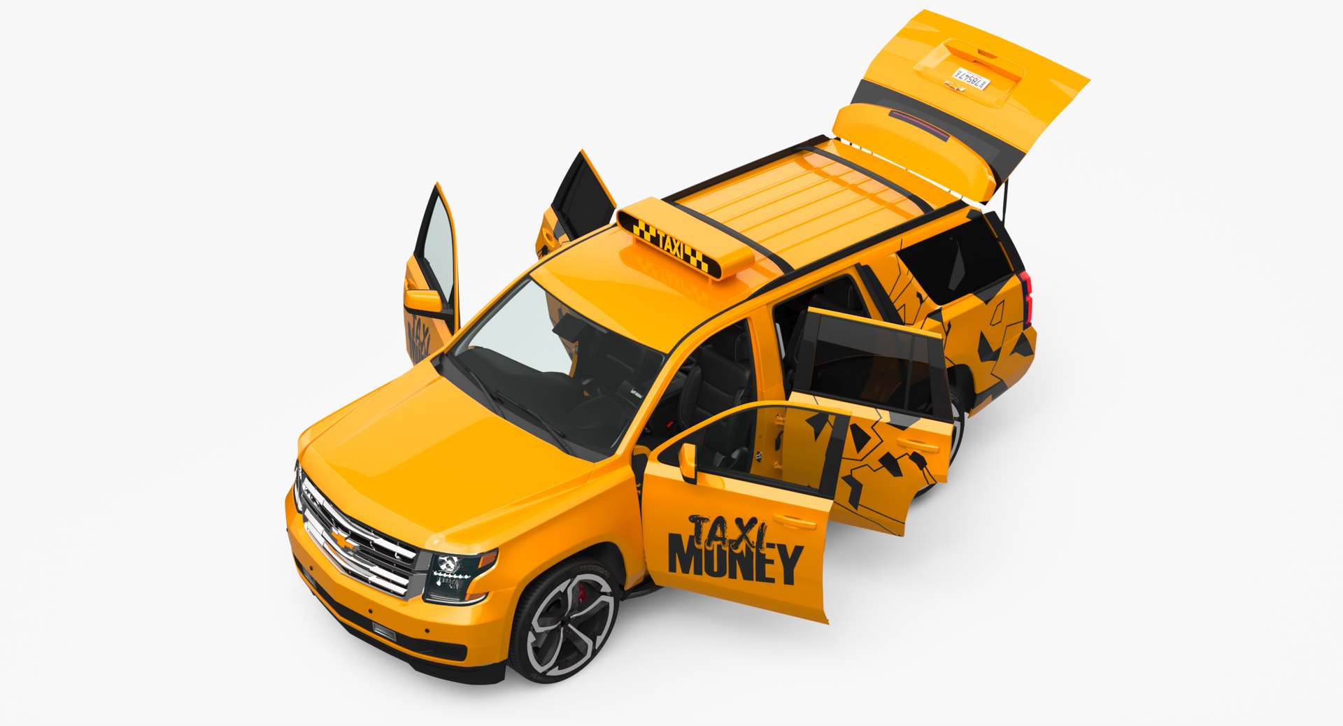 3D CChevrolet Tahoe Taxi Model - TurboSquid 1942801