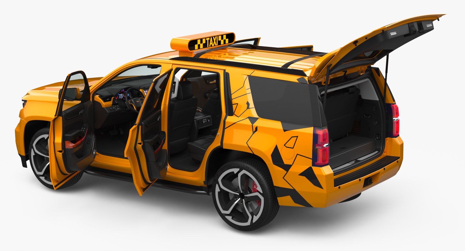 3D CChevrolet Tahoe Taxi Model - TurboSquid 1942801