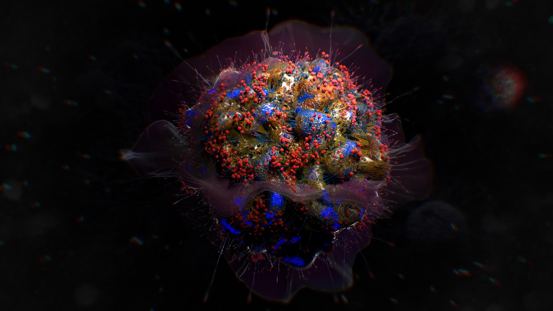 Animated HIV virus Human Immunodeficiency Virus 3D model - TurboSquid ...