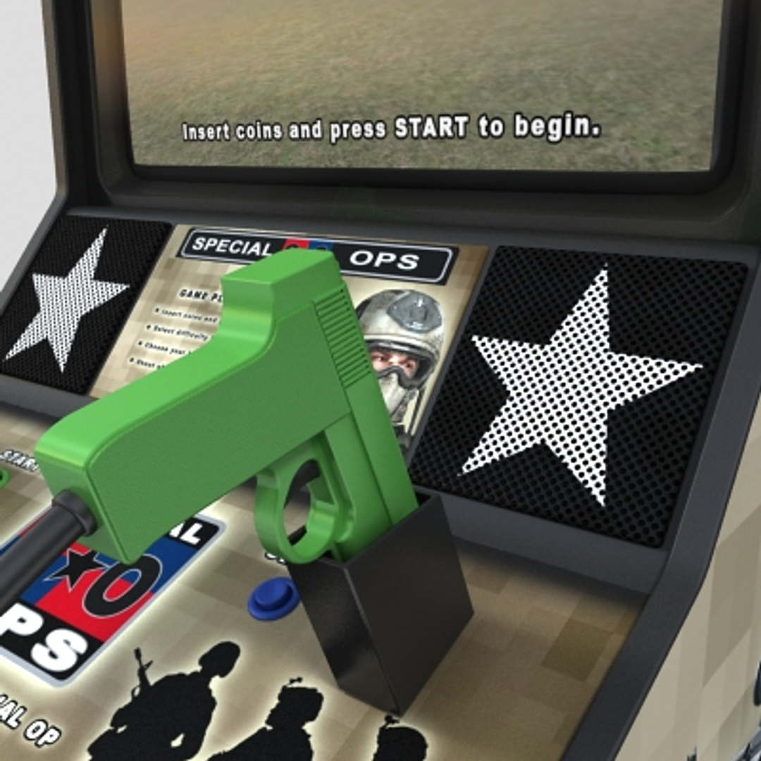 3d model stand arcade gun