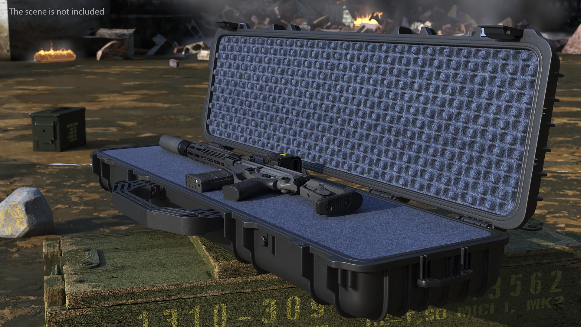 Multi Caliber Assault Rifle In Case 3D Model - TurboSquid 2276340