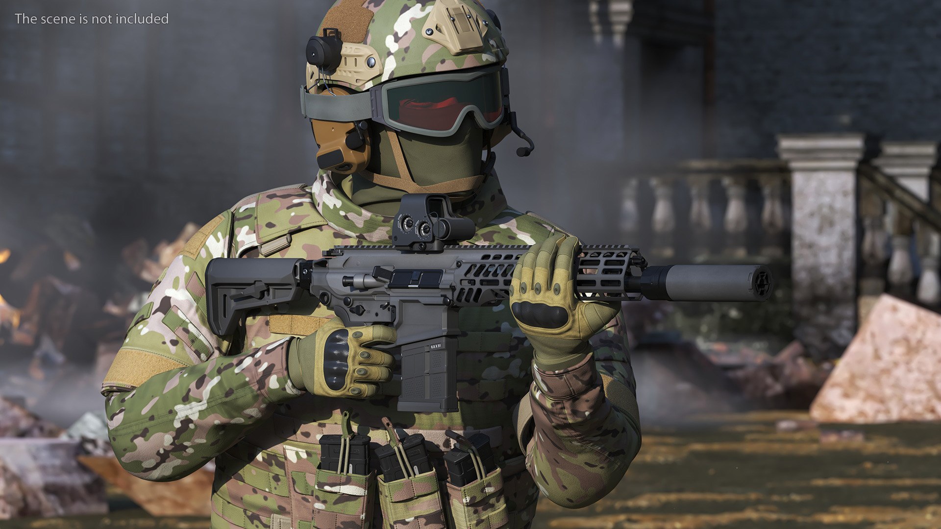 Multi Caliber Assault Rifle In Case 3D Model - TurboSquid 2276340