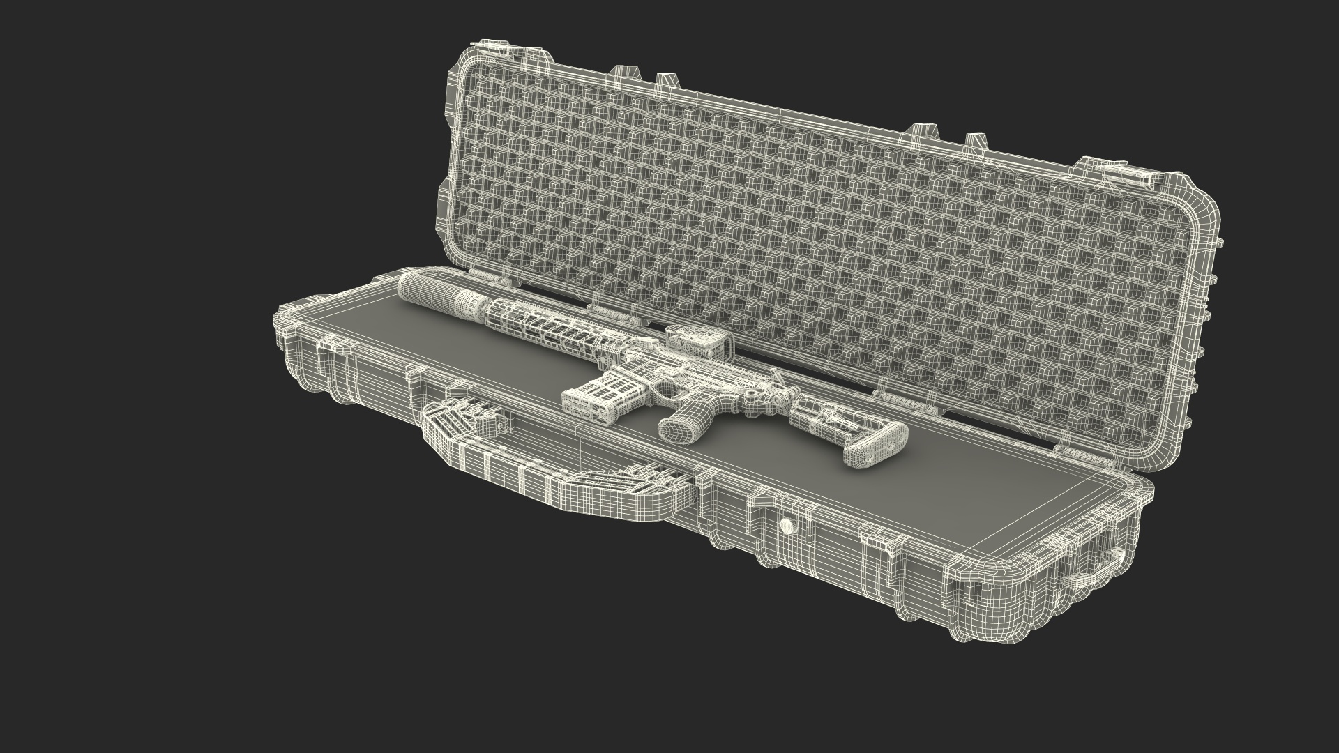 Multi Caliber Assault Rifle In Case 3D Model - TurboSquid 2276340