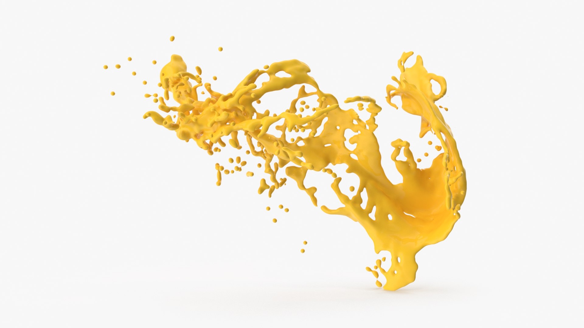 3D Model Yellow Splash 05 - TurboSquid 1872415