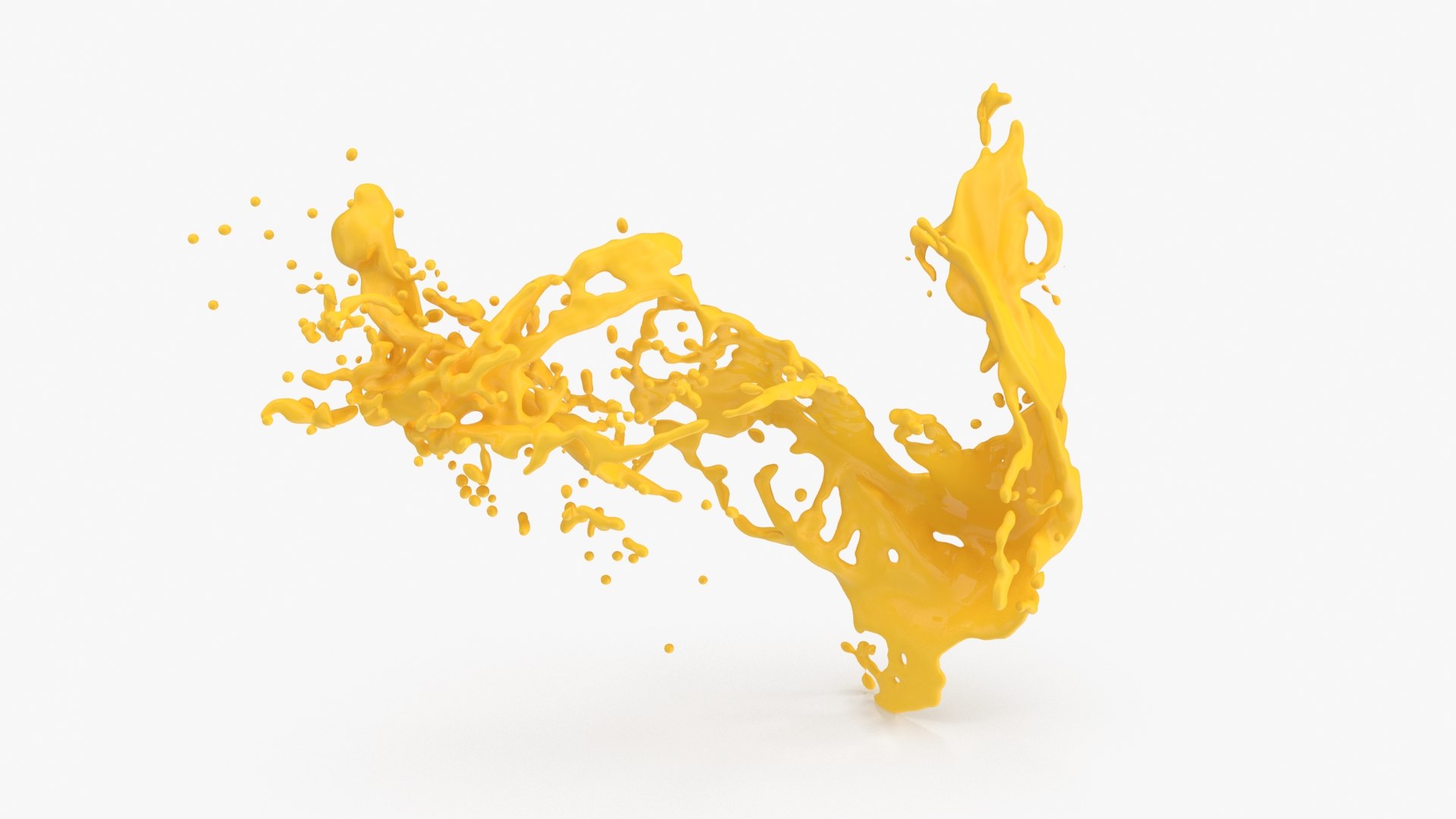 3D Model Yellow Splash 05 - TurboSquid 1872415