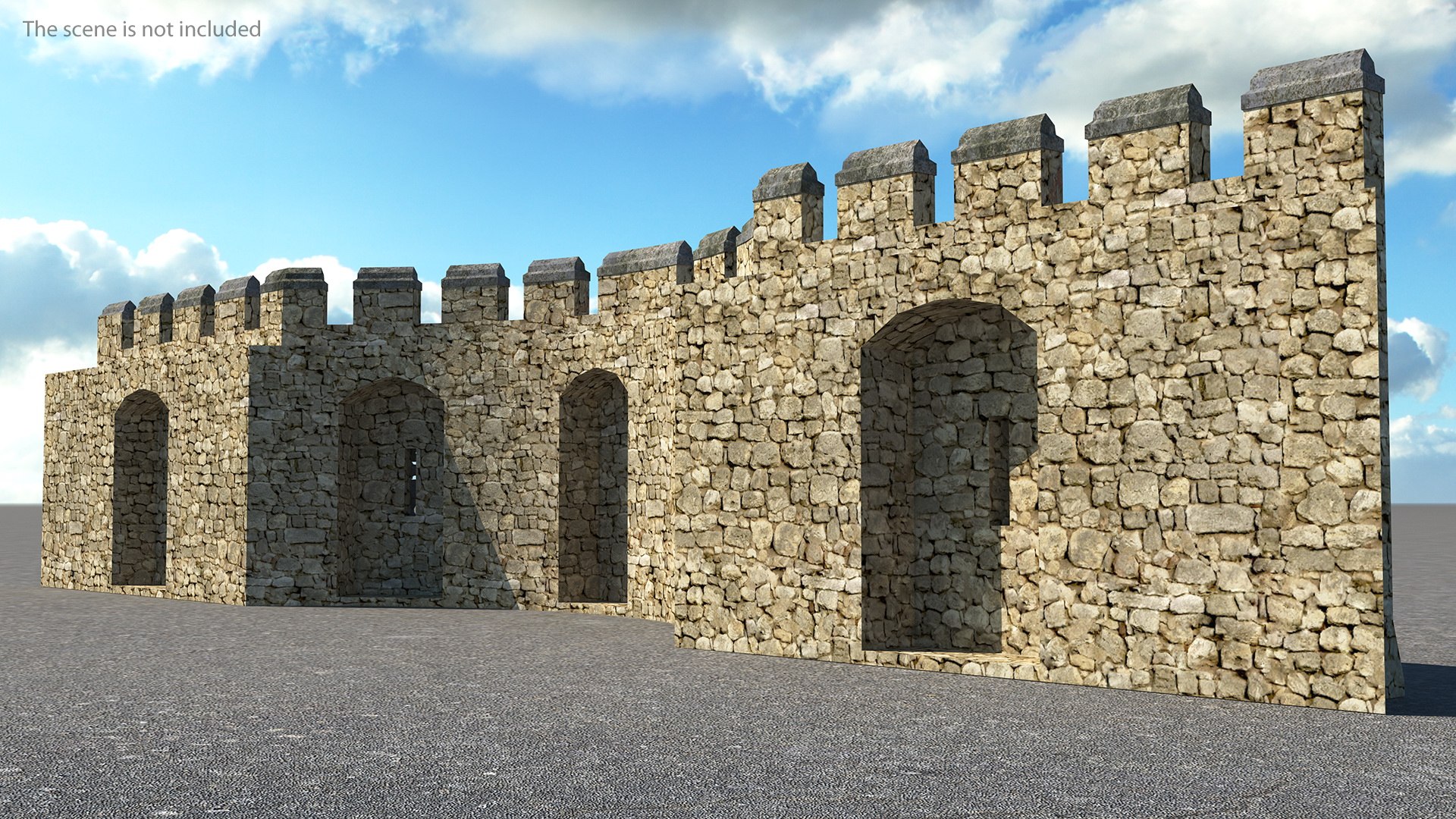 Old stone wall 3D model - TurboSquid 1474122