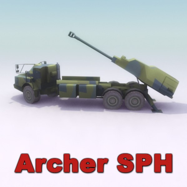 3d archer 155mm artillery guns model