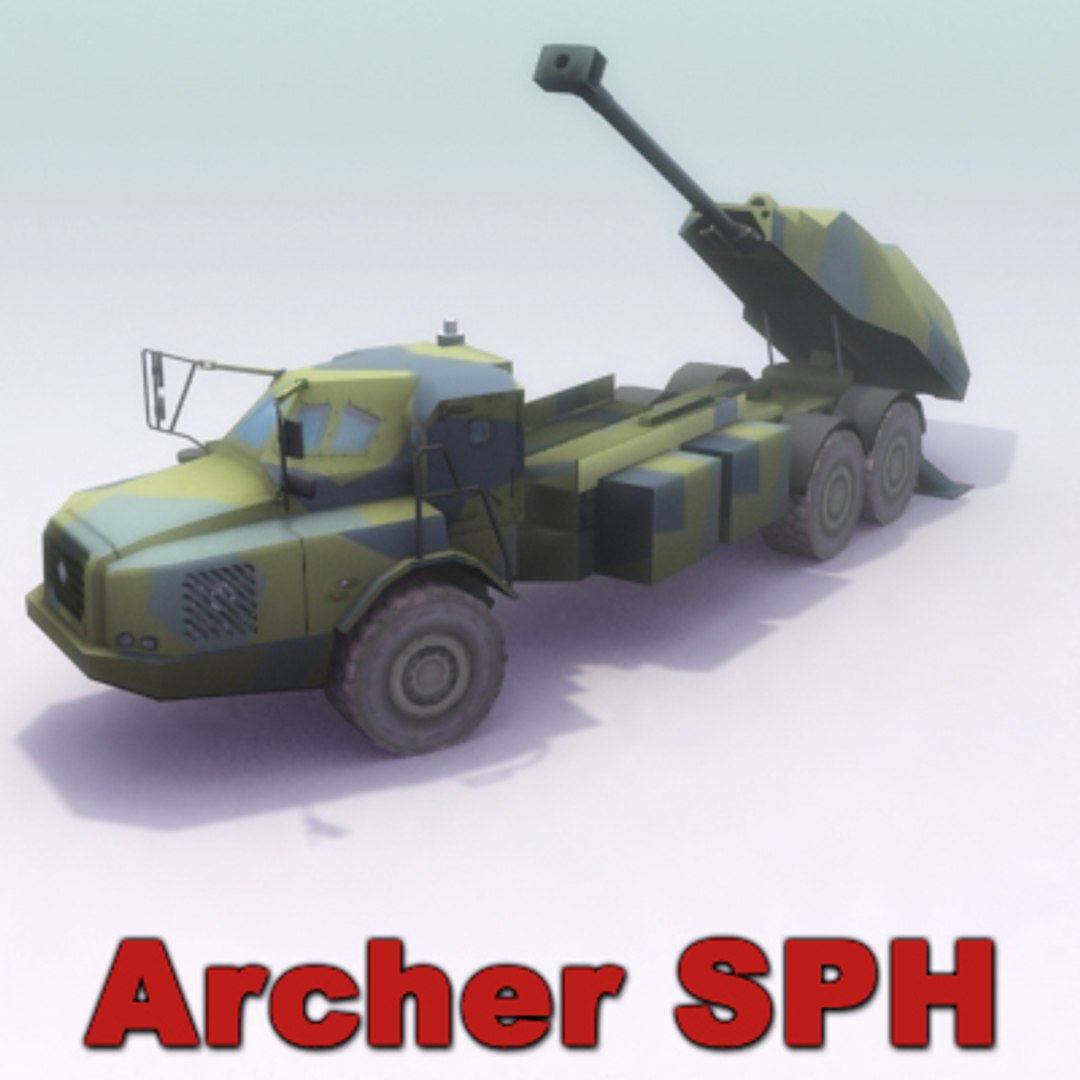 3d Archer 155mm Artillery Guns Model