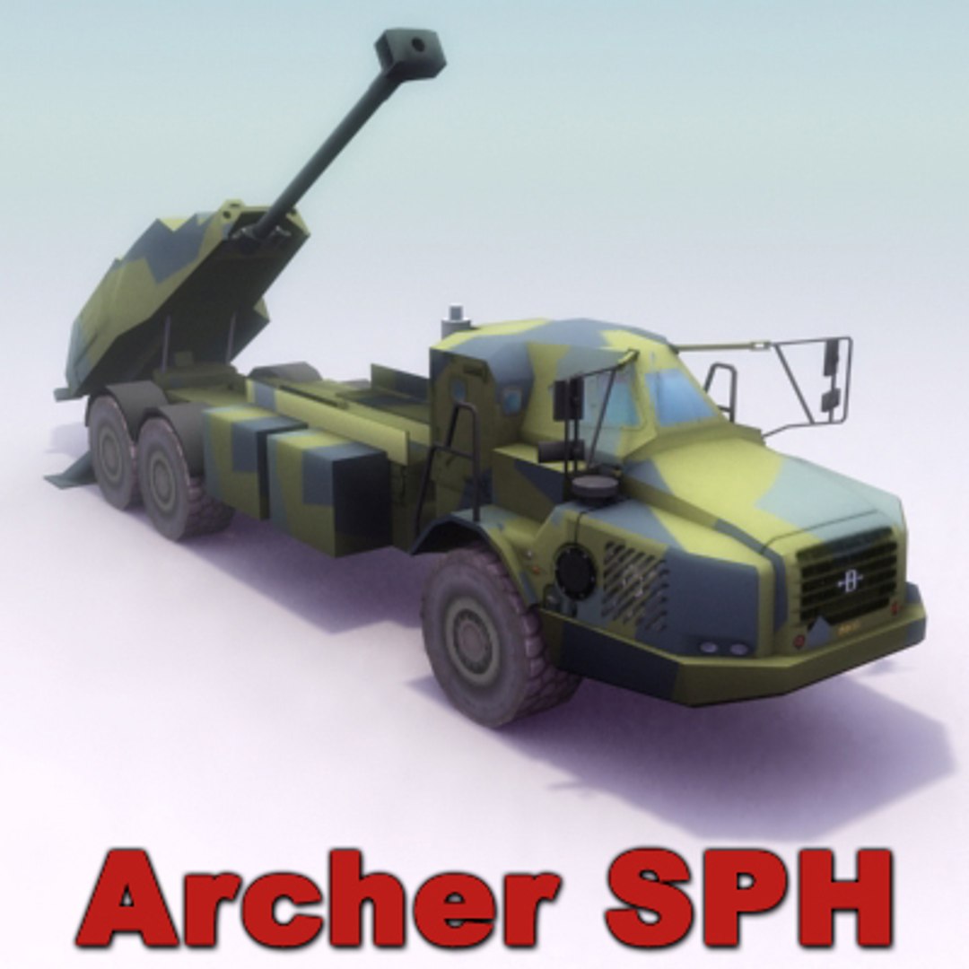 3d Archer 155mm Artillery Guns Model
