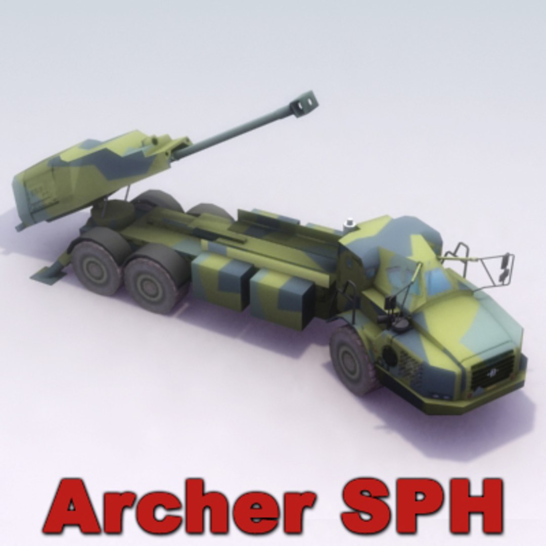 3d Archer 155mm Artillery Guns Model