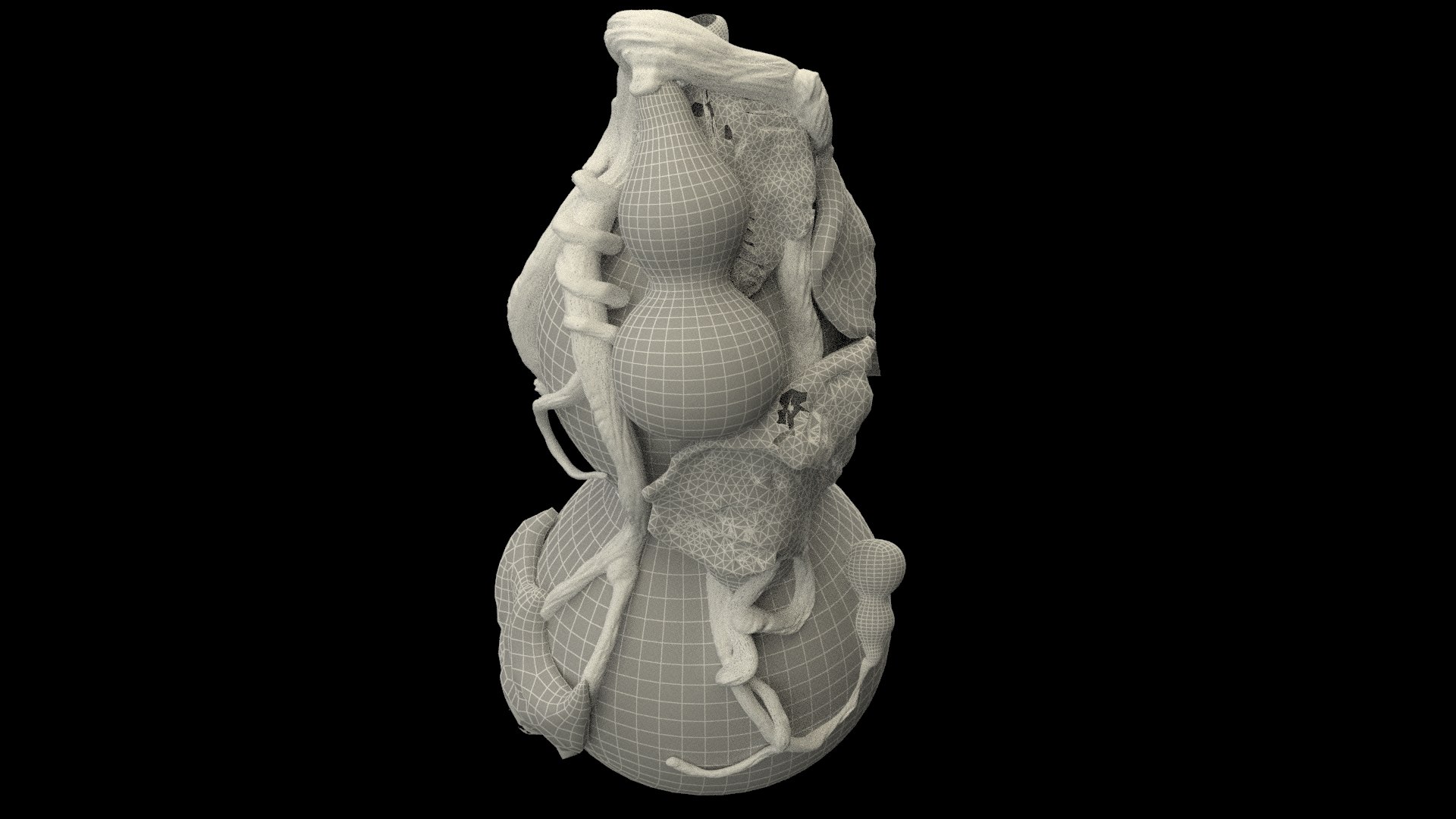 3D Chinese Gourd Model - TurboSquid 2019535