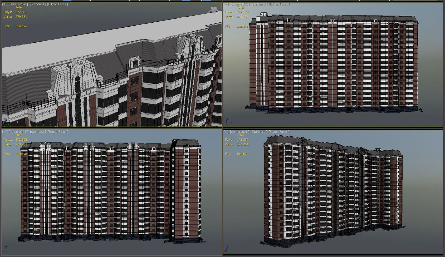 16 Storey Building - House 3D Model - TurboSquid 1912239