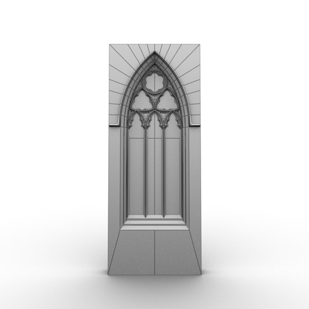 3d gothic window model