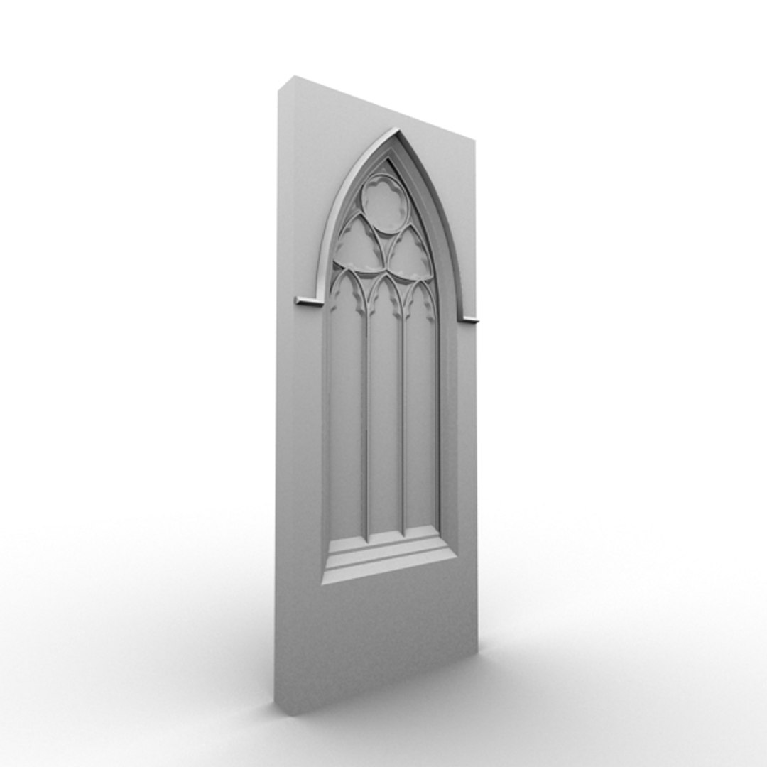 3d gothic window model