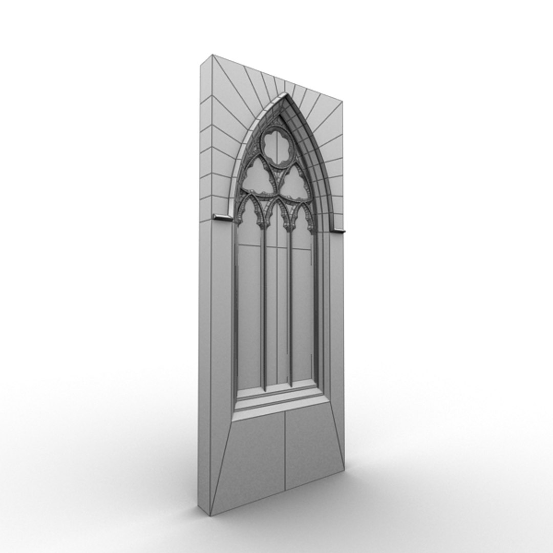 3d gothic window model