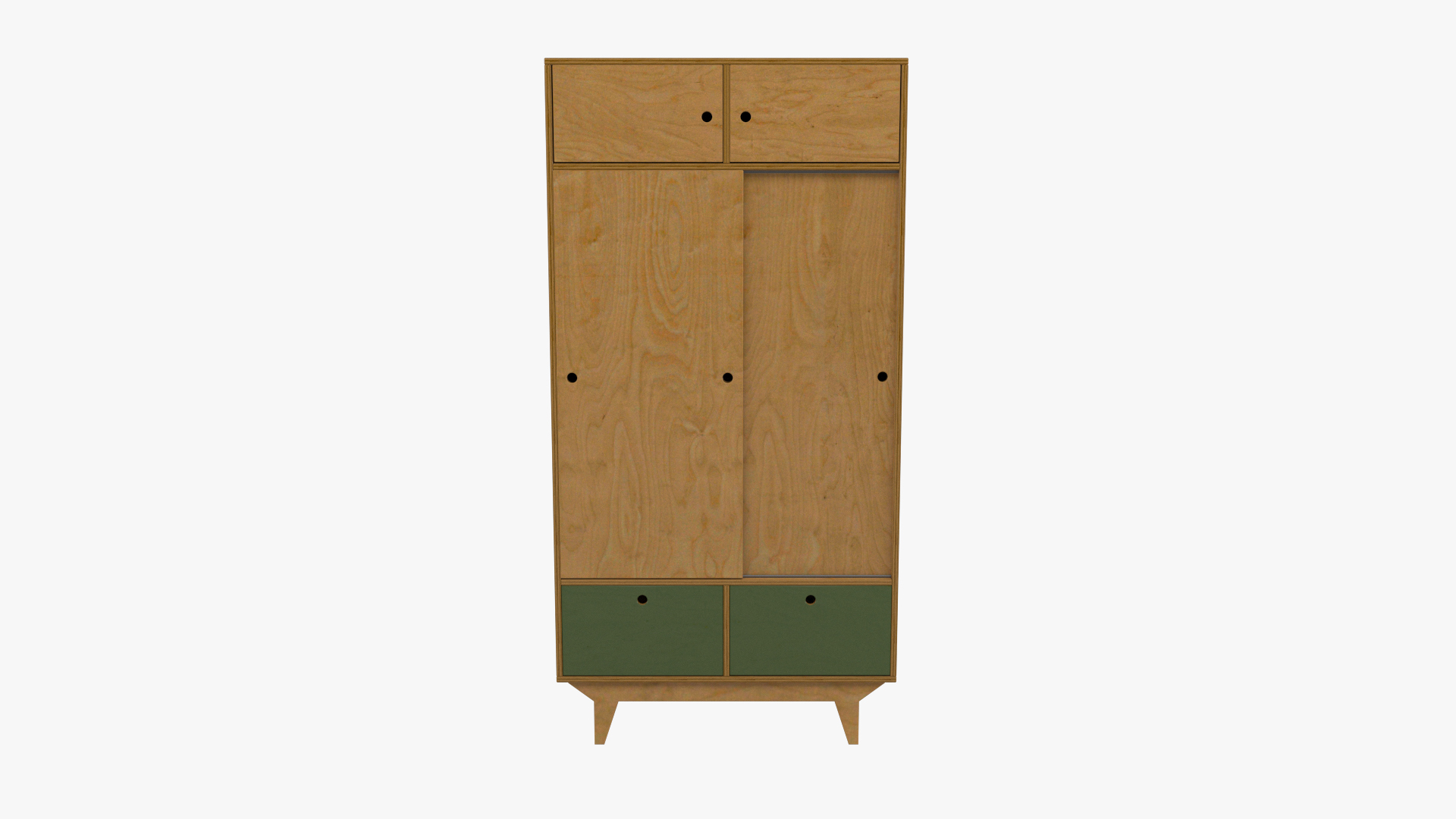 Plywood Wardrobe 5 3D Model - TurboSquid 1772202