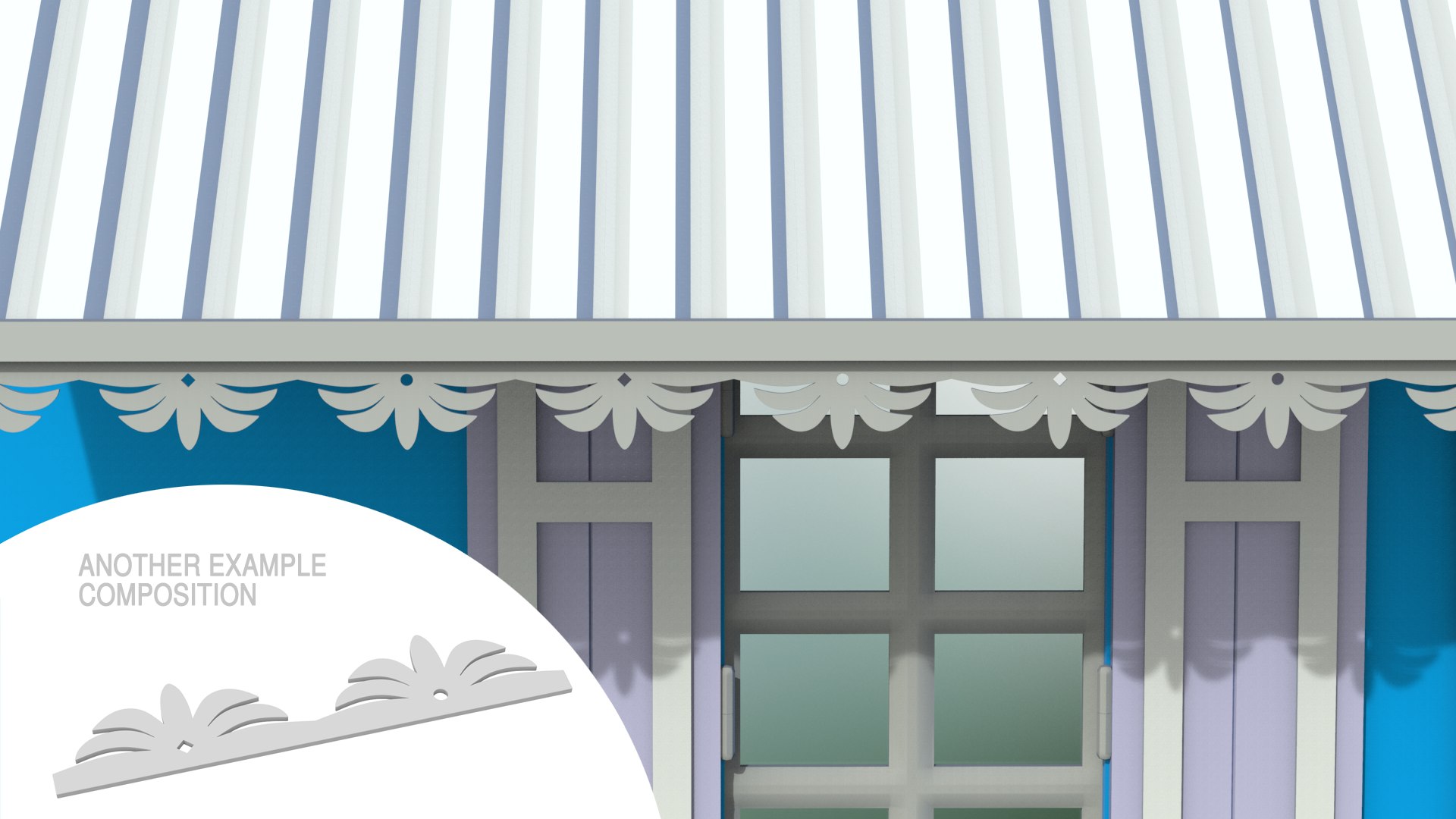 Creole House Border Collection 3D model - TurboSquid 2090902