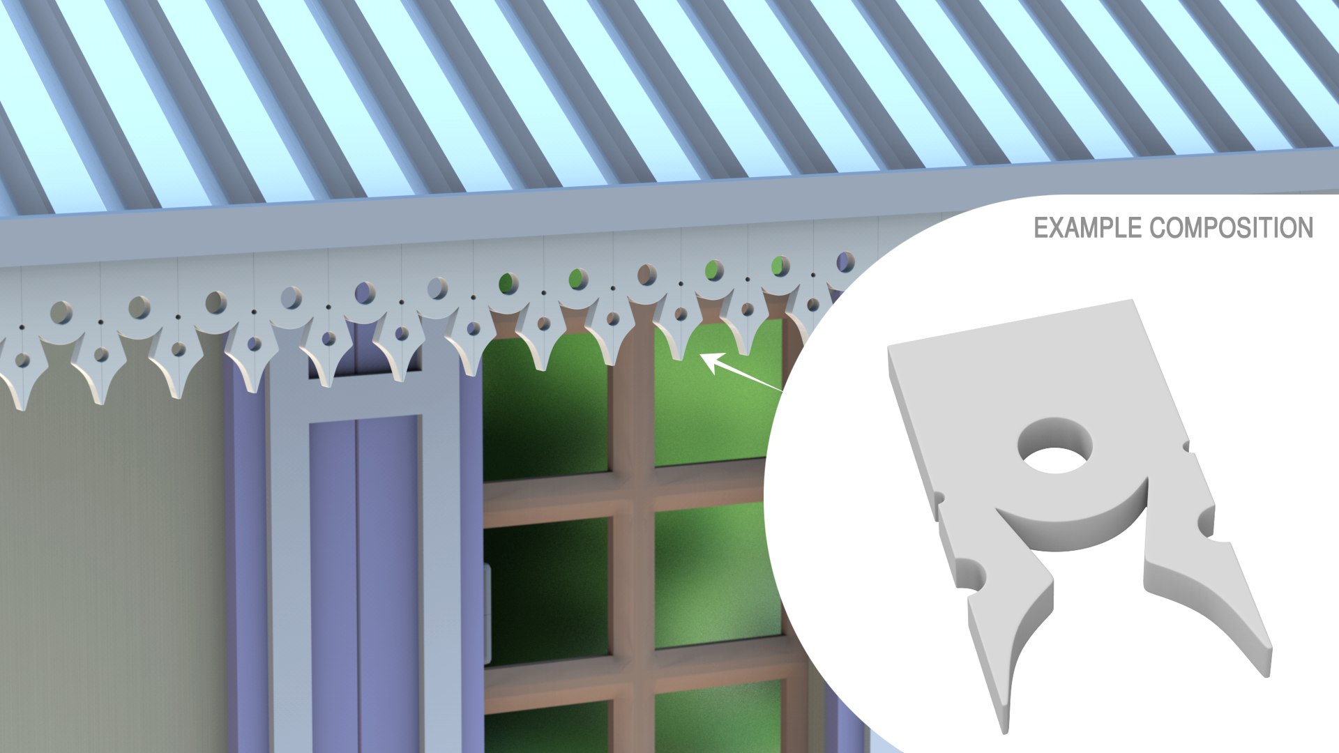 Creole House Border Collection 3D model - TurboSquid 2090902