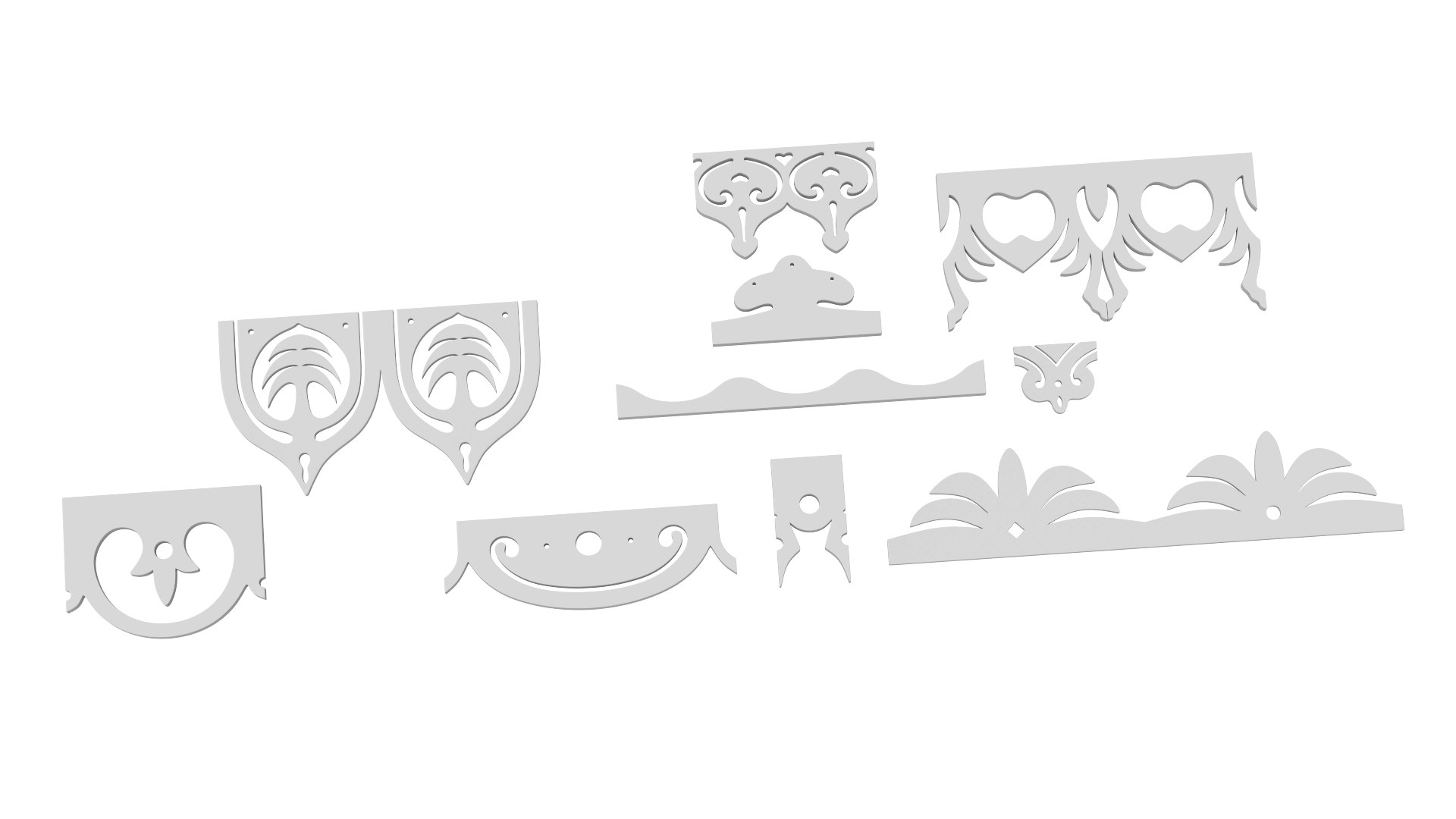 Creole House Border Collection 3D Model - TurboSquid 2090902