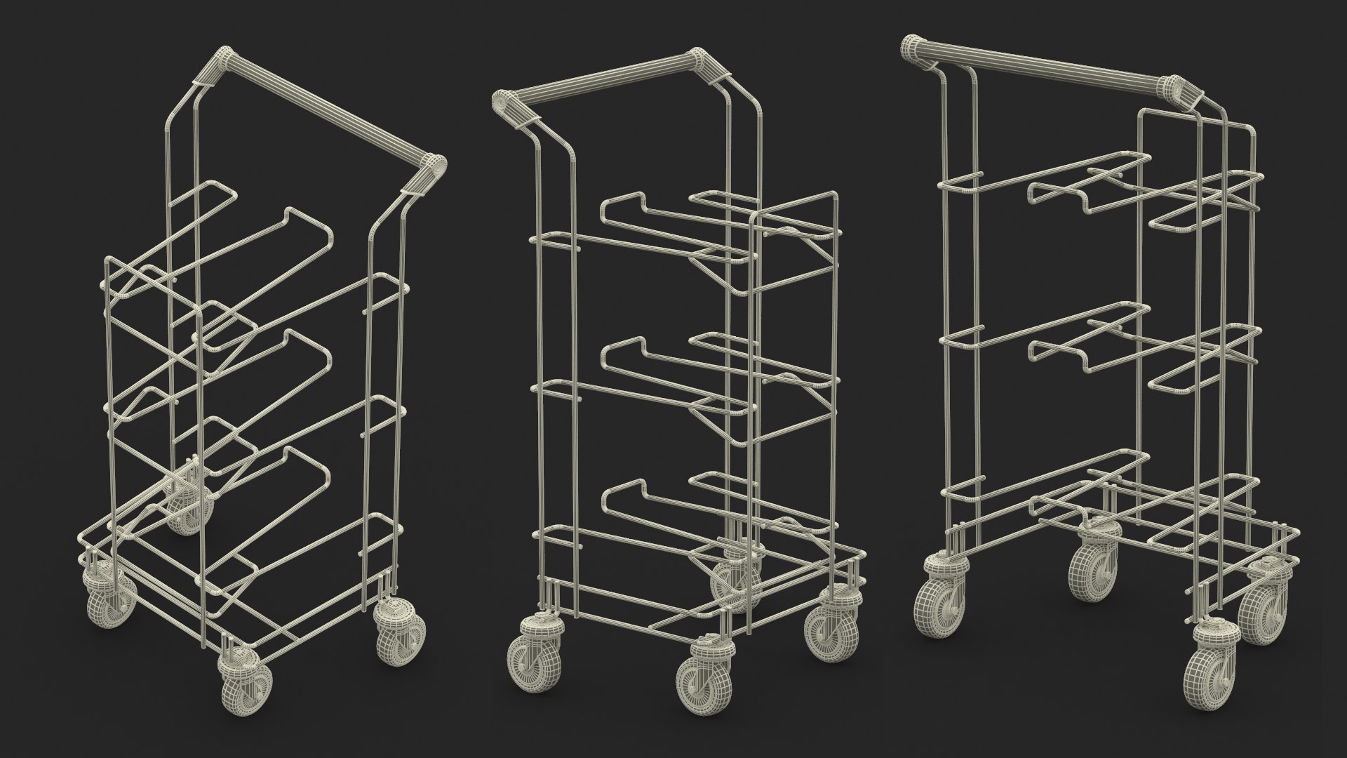 3D model Empty Tray Cart - TurboSquid 2022390