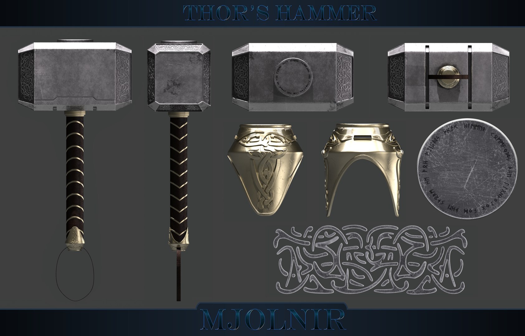 3D Model Thor Mjolnir - TurboSquid 1207081
