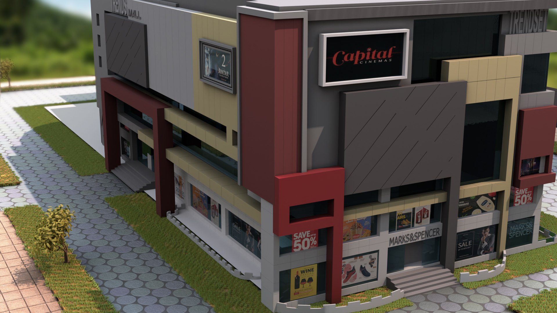 3D Model Shopping Mall - TurboSquid 1721826