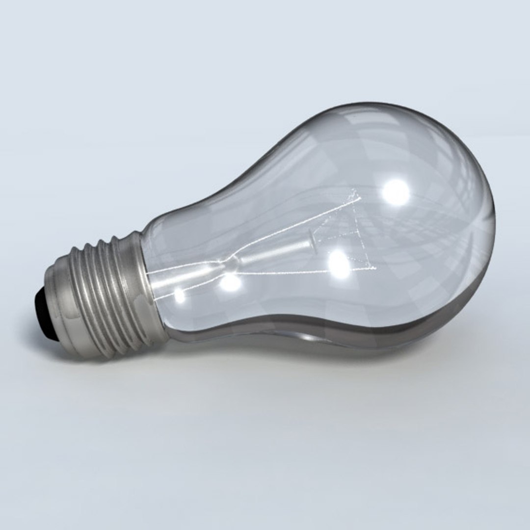3d Incandescent Light Bulb Model