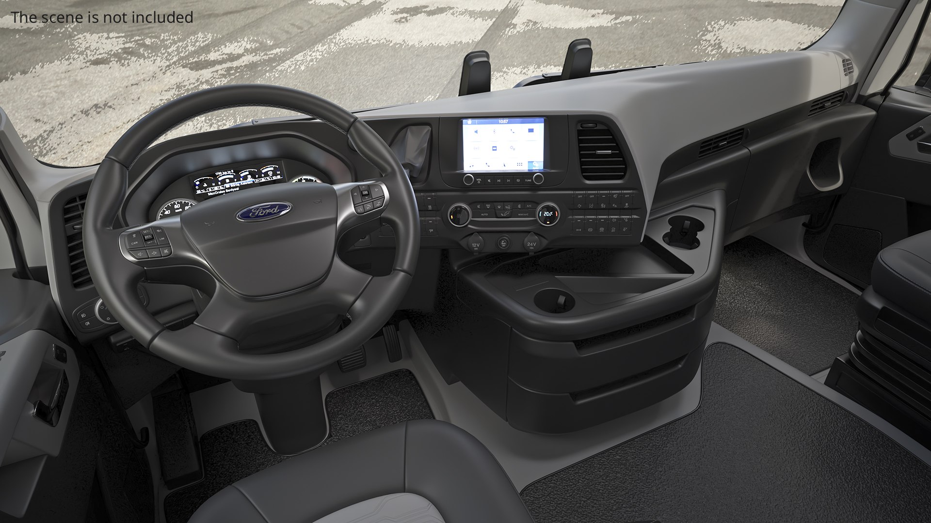 Ford F-MAX Heavy-Duty Road Tractor Black 3D Model - TurboSquid 2458265