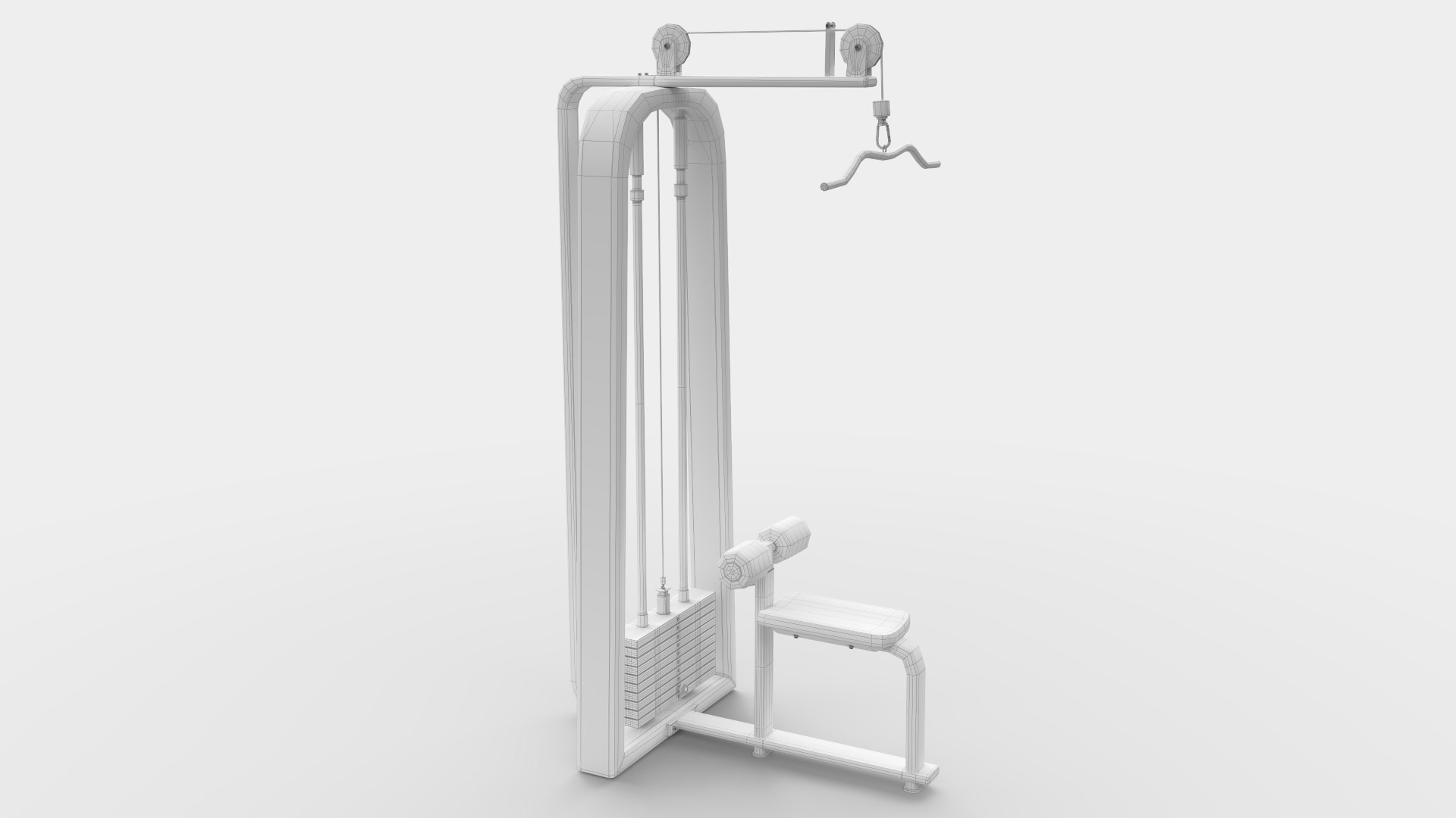 Gym Cable Station 3D Model - TurboSquid 2142547