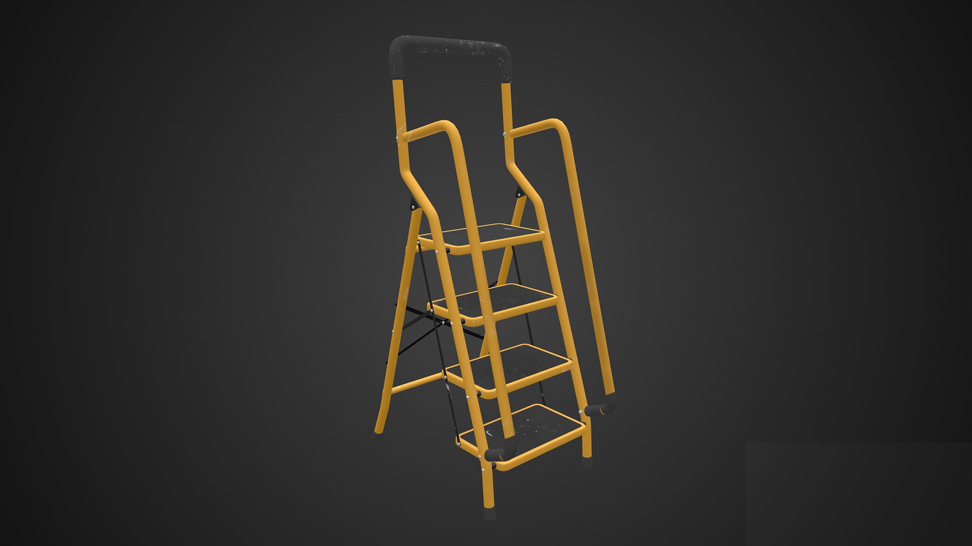 3D Game Ready Yellow Ladder - TurboSquid 2082635