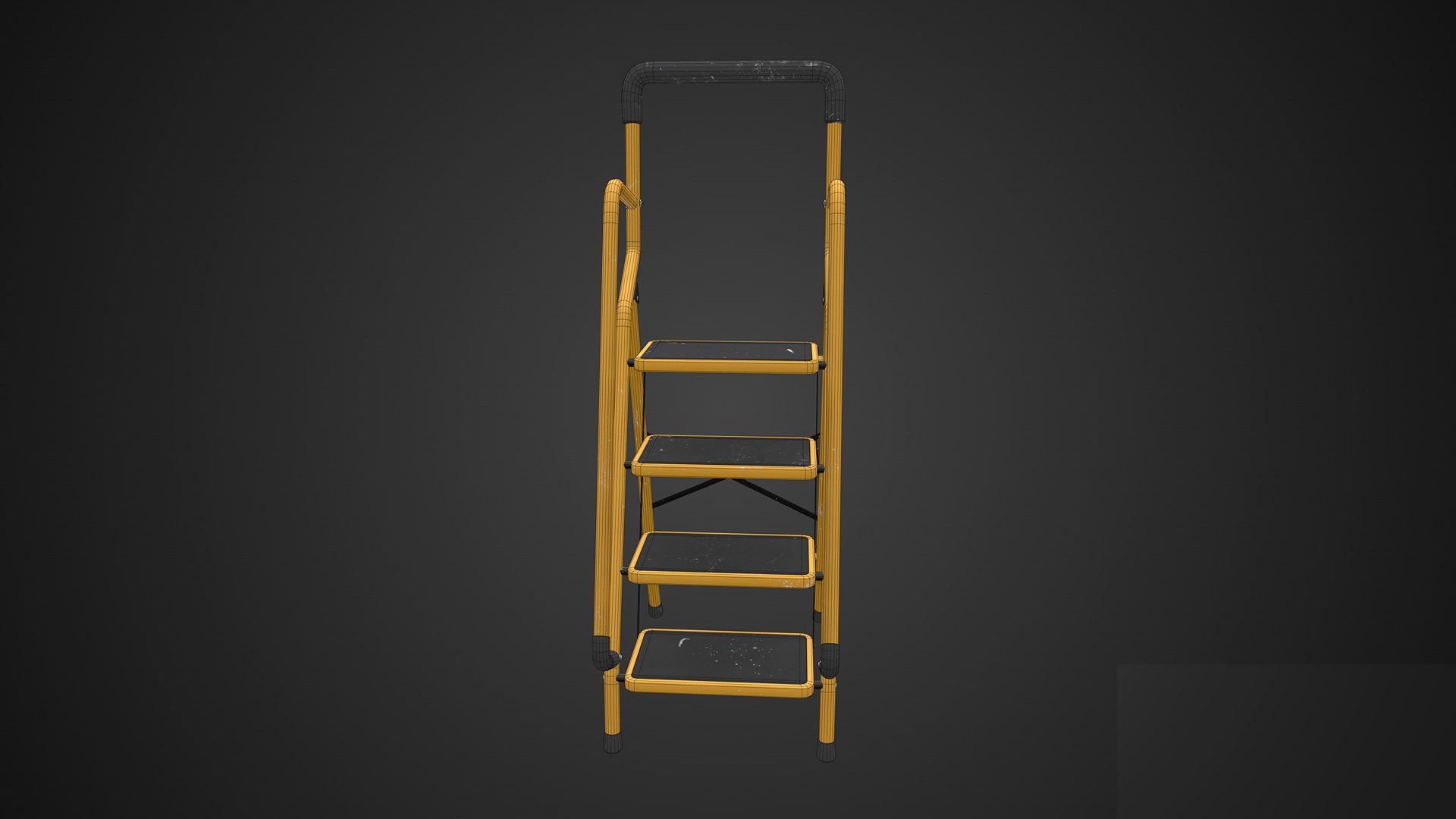 3D Game Ready Yellow Ladder - TurboSquid 2082635