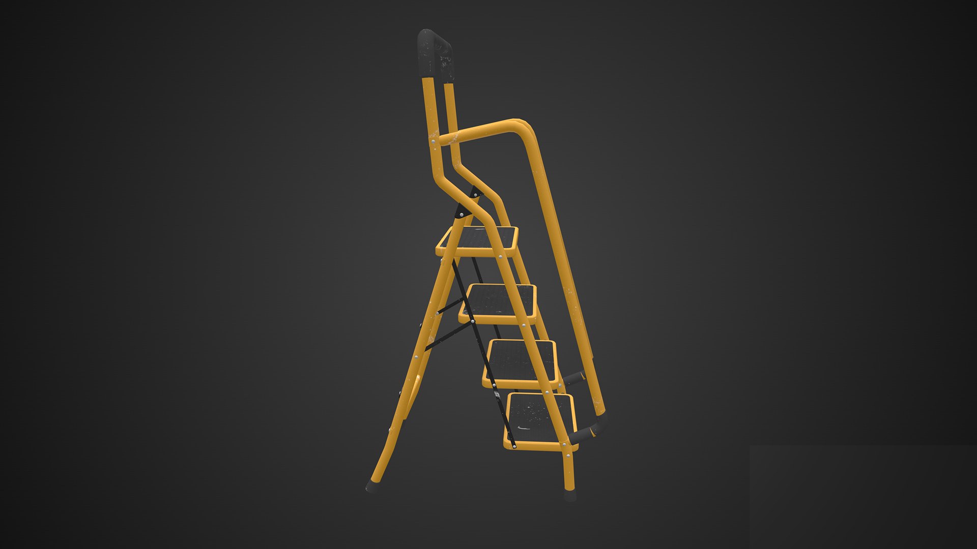 3D Game Ready Yellow Ladder - TurboSquid 2082635