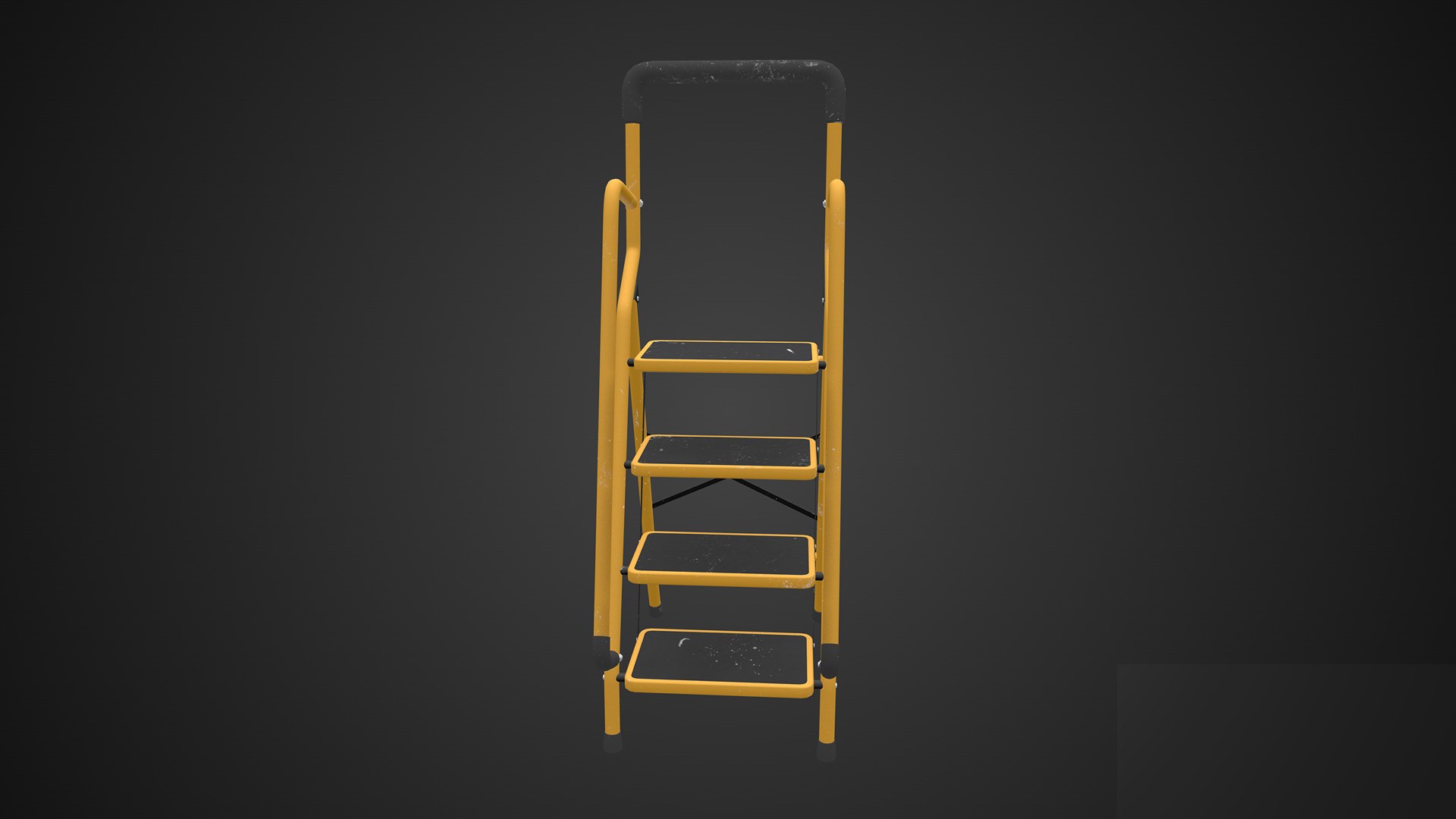 3D Game Ready Yellow Ladder - TurboSquid 2082635