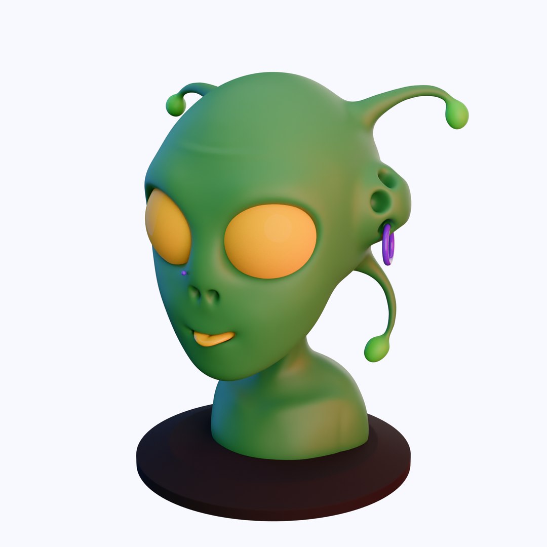 3D Alien Head By Luga3D Model - TurboSquid 2115080