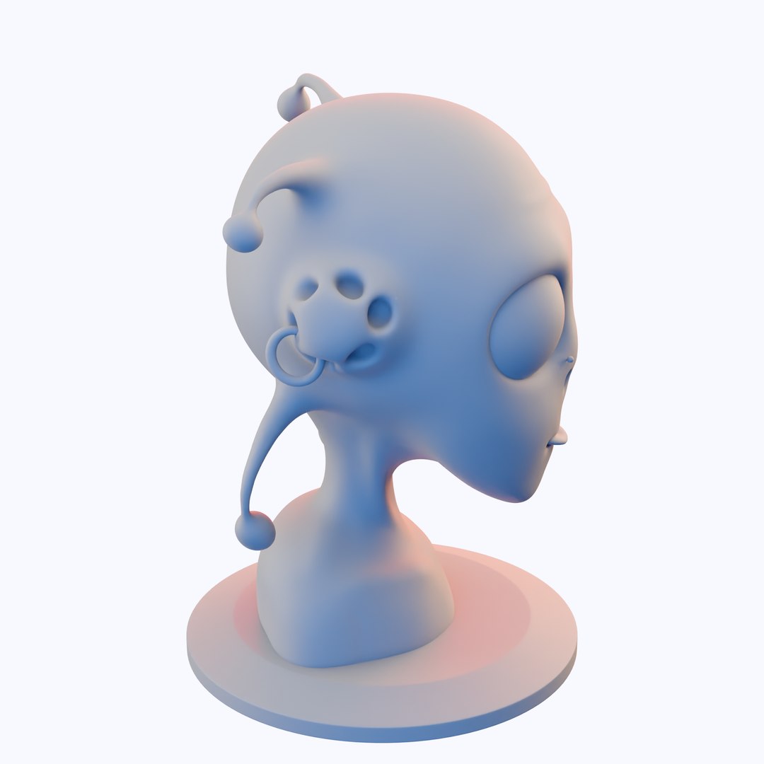 3D Alien Head By Luga3D Model - TurboSquid 2115080