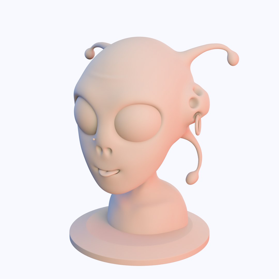 3D Alien Head By Luga3D Model - TurboSquid 2115080