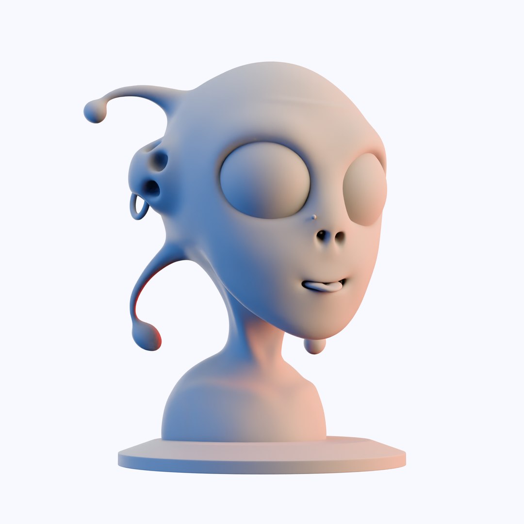 3D Alien Head By Luga3D Model - TurboSquid 2115080