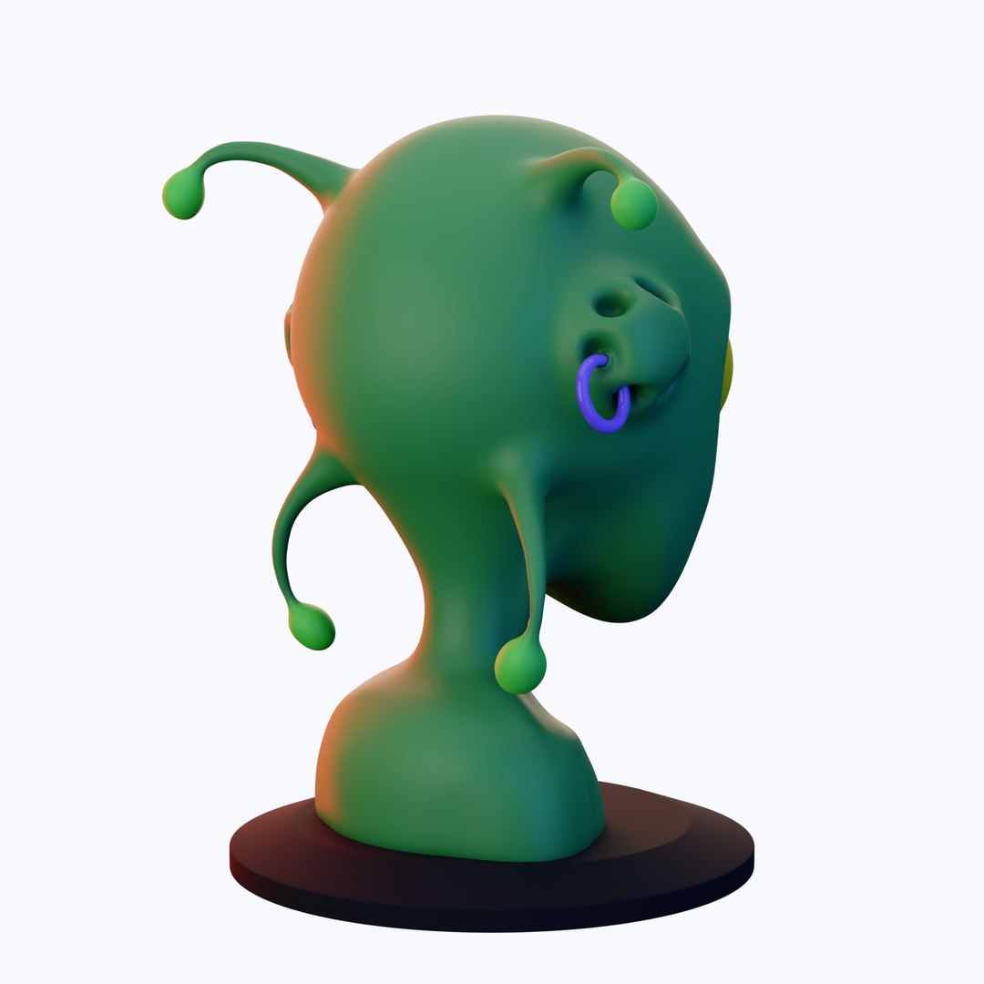 3D Alien Head By Luga3D Model - TurboSquid 2115080