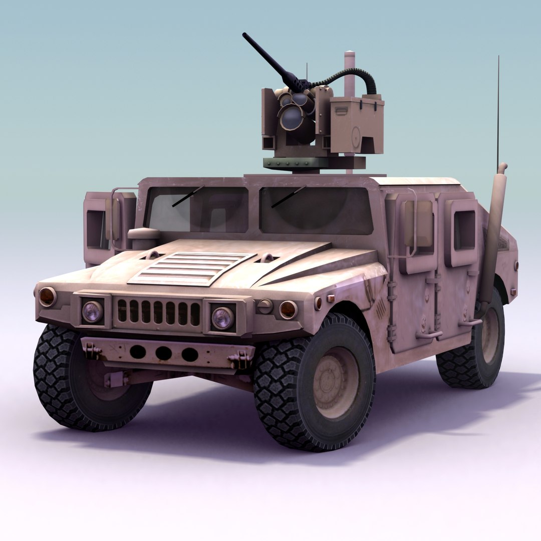 M1114 Hmmwv Crowsii Army 3d Model