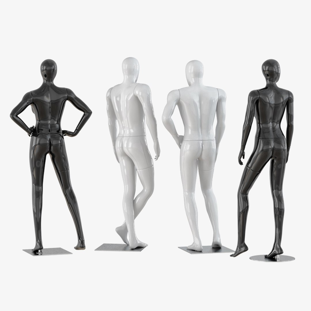 3D Faceless Mannequins Male Female - TurboSquid 1413339