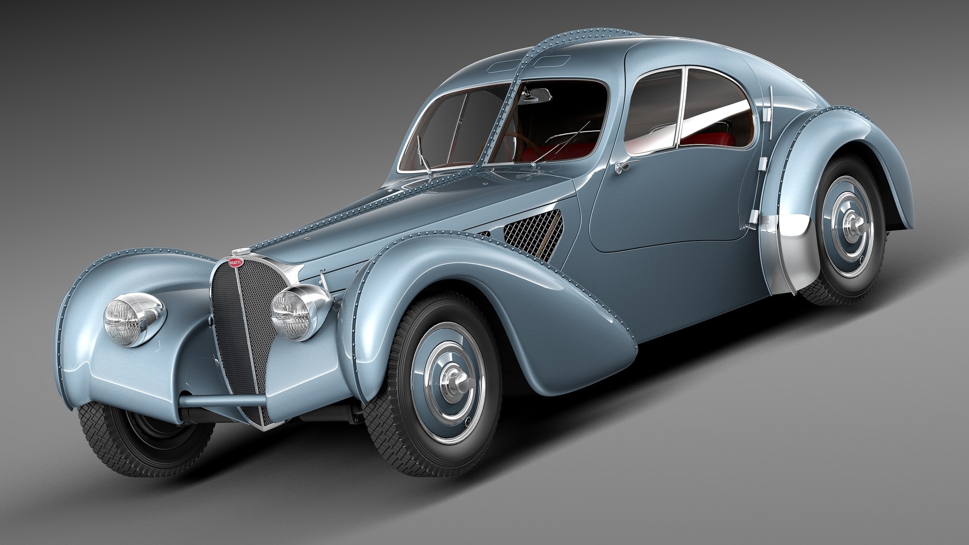 3d model bugatti type atlantic antique