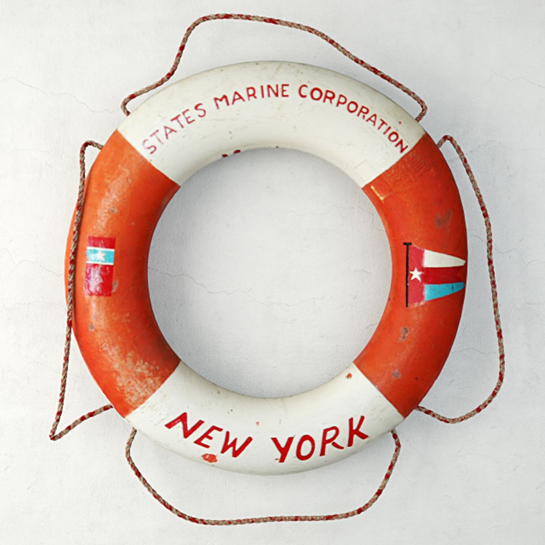 States marine corporation life preserver 3D model - TurboSquid 1219146