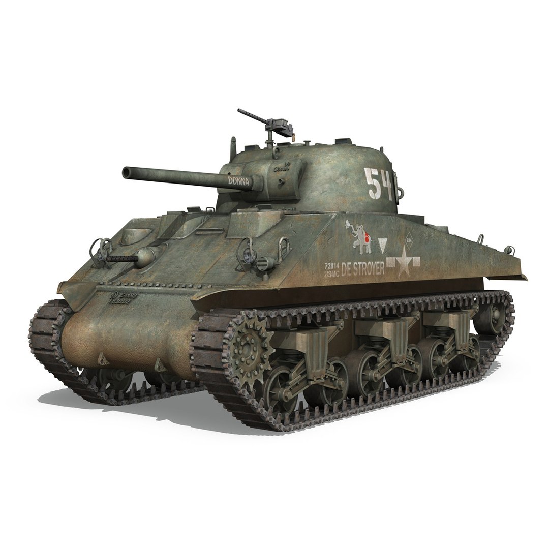 3d M4a2 Sherman - M4 Model
