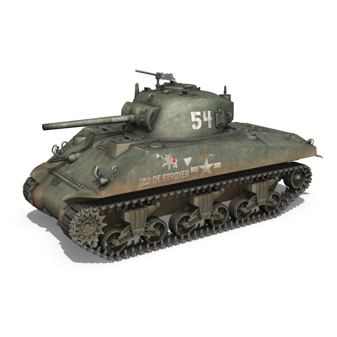 3d M4a2 Sherman - M4 Model