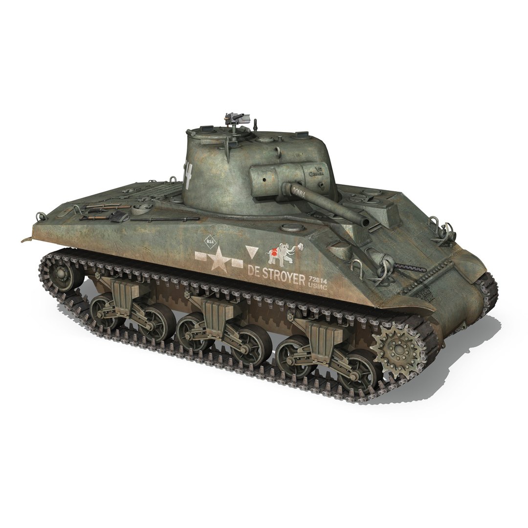 3d M4a2 Sherman - M4 Model