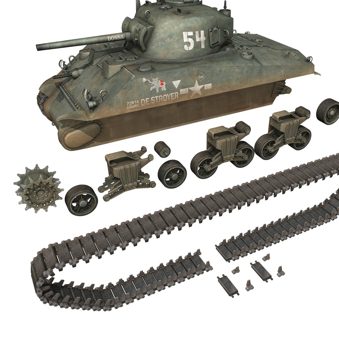 3d M4a2 Sherman - M4 Model