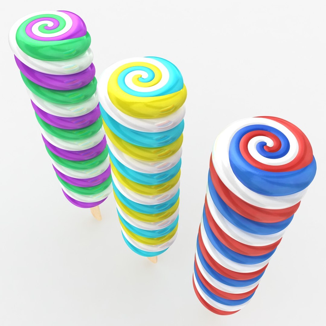 Cyclone Popsicle 3 Colors 3d 3ds