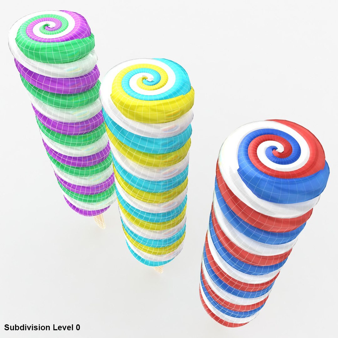 cyclone popsicle 3 colors 3d 3ds